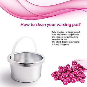 Wax Warmer Hair Removal kit,Professional home heater machine,Hot waxing melts pot stripless, facial body bikini brazilian with 4 pearl hard wax beans+Applicator sticks+Manicure set for Women & Men