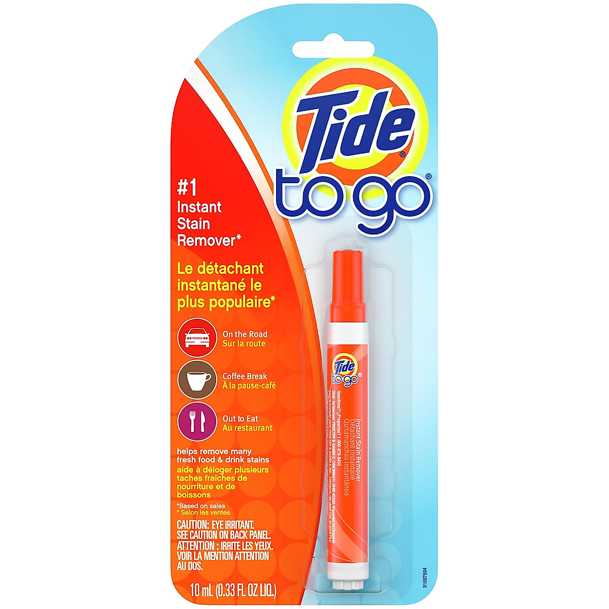 Tide Liquid Stain Remover for Clothes, Tide To Go Pen, Instant Spot Remover for Clothes, Travel & Pocket Size, 1 Count