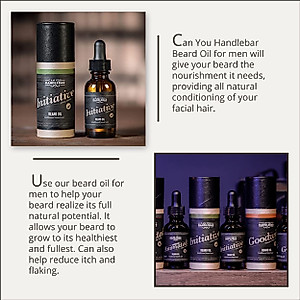 CanYouHandlebar Beard Oil for Men, Natural Beard Care Conditioner Moisturizer Softener Grooming Product, Citrus Bergamot and Lavender Scent, 1oz Dropper Bottle