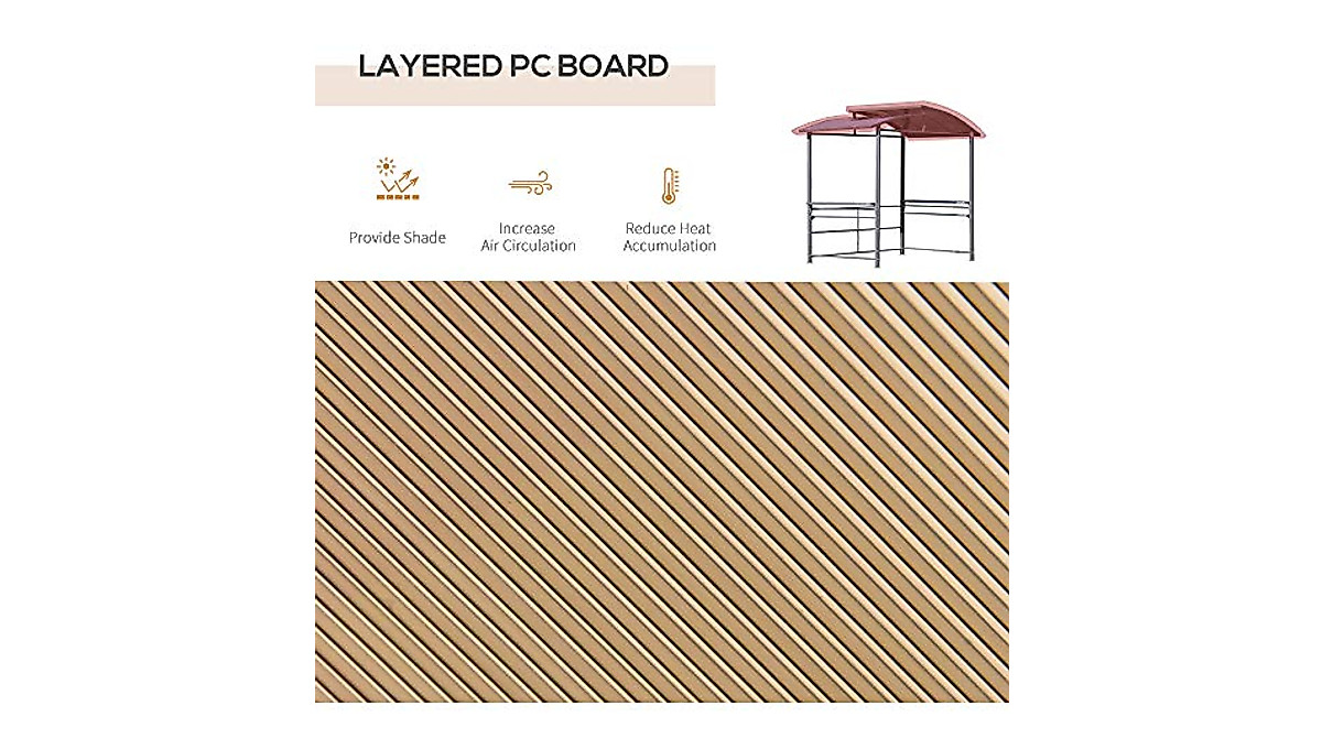 Outsunny 8x5ft Grill Gazebo Shelter with Interlaced Vented ...