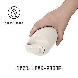 TSURUYA Stainless Steel Water Bottle,18/8 Double Wall 18oz Leak-proof Insulated Vacuum Water Bottle, Thermos with Straw for Hot Drinks