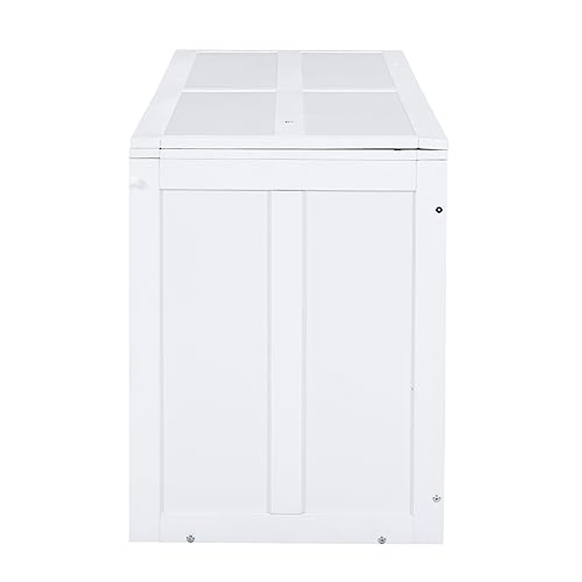 Harper & Bright Designs Queen Murphy Bed with Rotable Desk and Storage Cabinet, Solid Wood Queen Platform Floor Bed Frame for Kids Teens Adults, No Box Spring Needed (Queen Size, White)