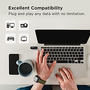 GIGASTONE V30 64GB USB 2.0 Flash Drive, Retractable Sliding Design Pen Drive, Carbon Fiber Style Thumb Drive, Reliable Performance & Durable