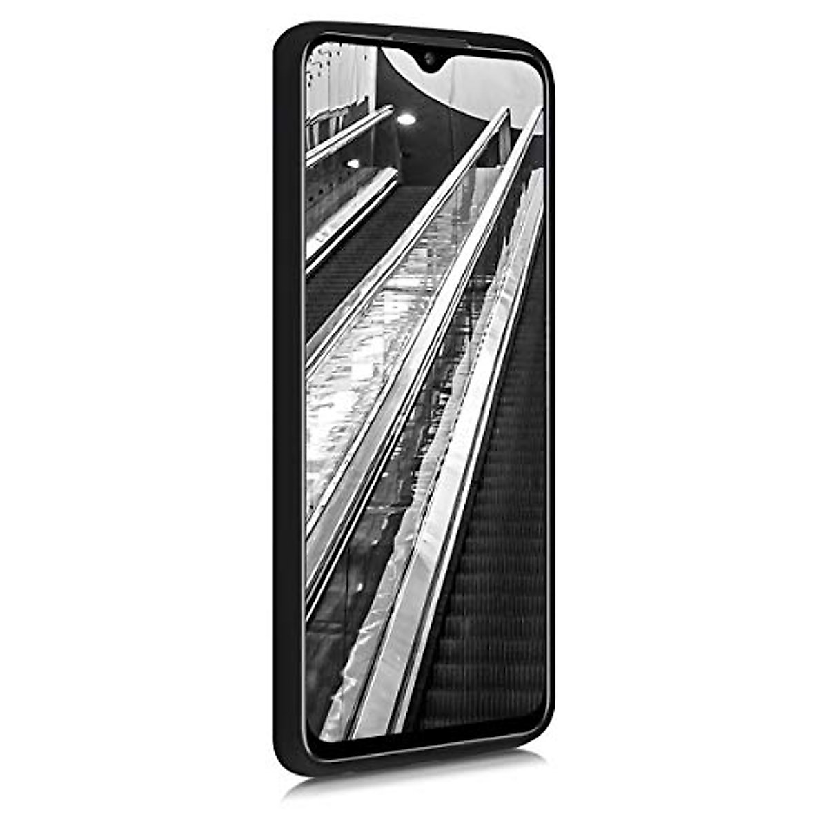 kwmobile Case Compatible with Xiaomi Redmi 9 - Case in Soft Matte Finish TPU with Camera Protection - Black Matte