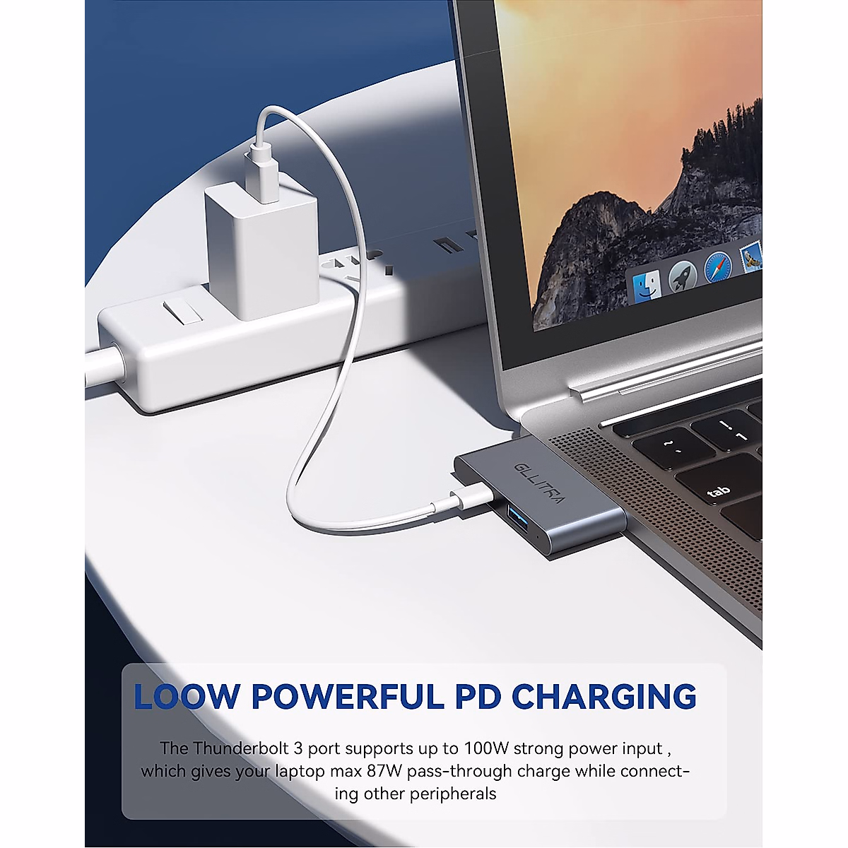 GLLITRA 7 in 2 + 3 in 2 USB C Dongle Multiport Adapter