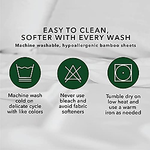 Bamboo Bay 4 Piece King Size Sheets Set - 100% Viscose Made From Bamboo Sheets King Size - Soft Cooling Sheets For Hot Sleepers - Breathable King Sheets Deep Pocket Fits Up to 16" Mattress, Light Blue