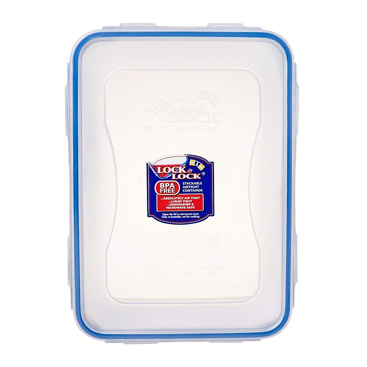 Lock&Lock 71-Fluid Ounce Rectangular Food Container, Short, 8.7-Cup