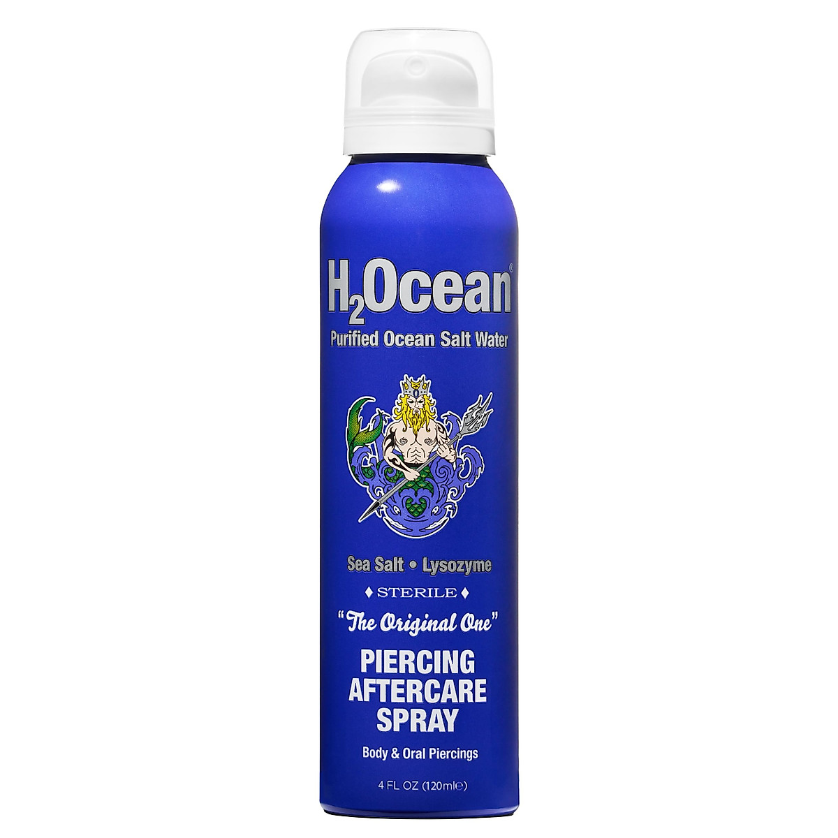 H2Ocean Patented Piercing Aftercare Spray Sea Salt Saline 4oz