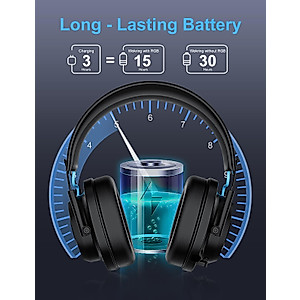 ZIUMIER Wireless Gaming Headset - Low Latency 2.4G Wireless + Bluetooth Gaming Headphones for PC, PS5, PS4, Switch, Mobile - Noise Cancelling Microphone - 50mm Drivers - USB-C Charging (Black)