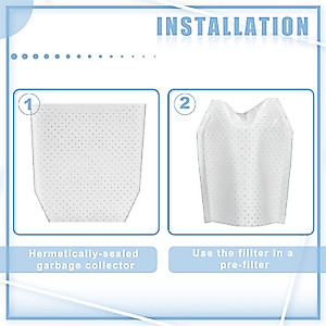 Breling 20 Pieces Cloth Vacuum Filter Compatible with Makita T-03193 and a Brush Vacuum Filter Replacement Cloth Vacuum Dust Collector Filters, White