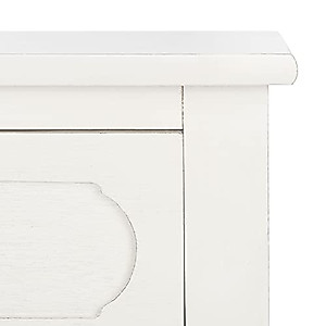 Safavieh Home Collection Allura Distressed White 2-Drawer Bottom Shelf Console Table