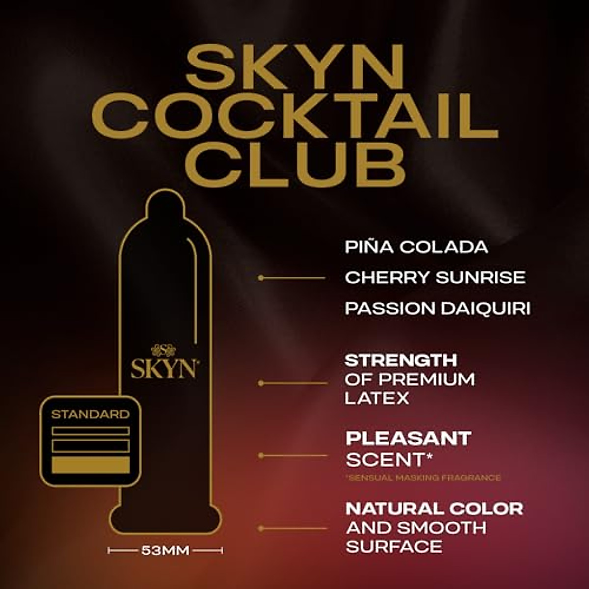 SKYN Cocktail Club Premium Flavored Condoms, 10 Count