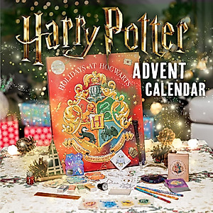 Harry Potter Advent Calendar - 24 Day Countdown to Christmas Bundle with Pencils, Decals, Trinkets, Prizes, More | Harry Potter Holiday Set