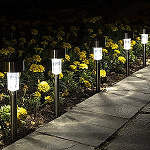 SOWSUN Solar Pathway Lights Outdoor ,Solar Powered Landscape Garden Lights for Pathway ,Lawn, Patio, Yard,Path,Walkway Decoration-12 Pack(White)
