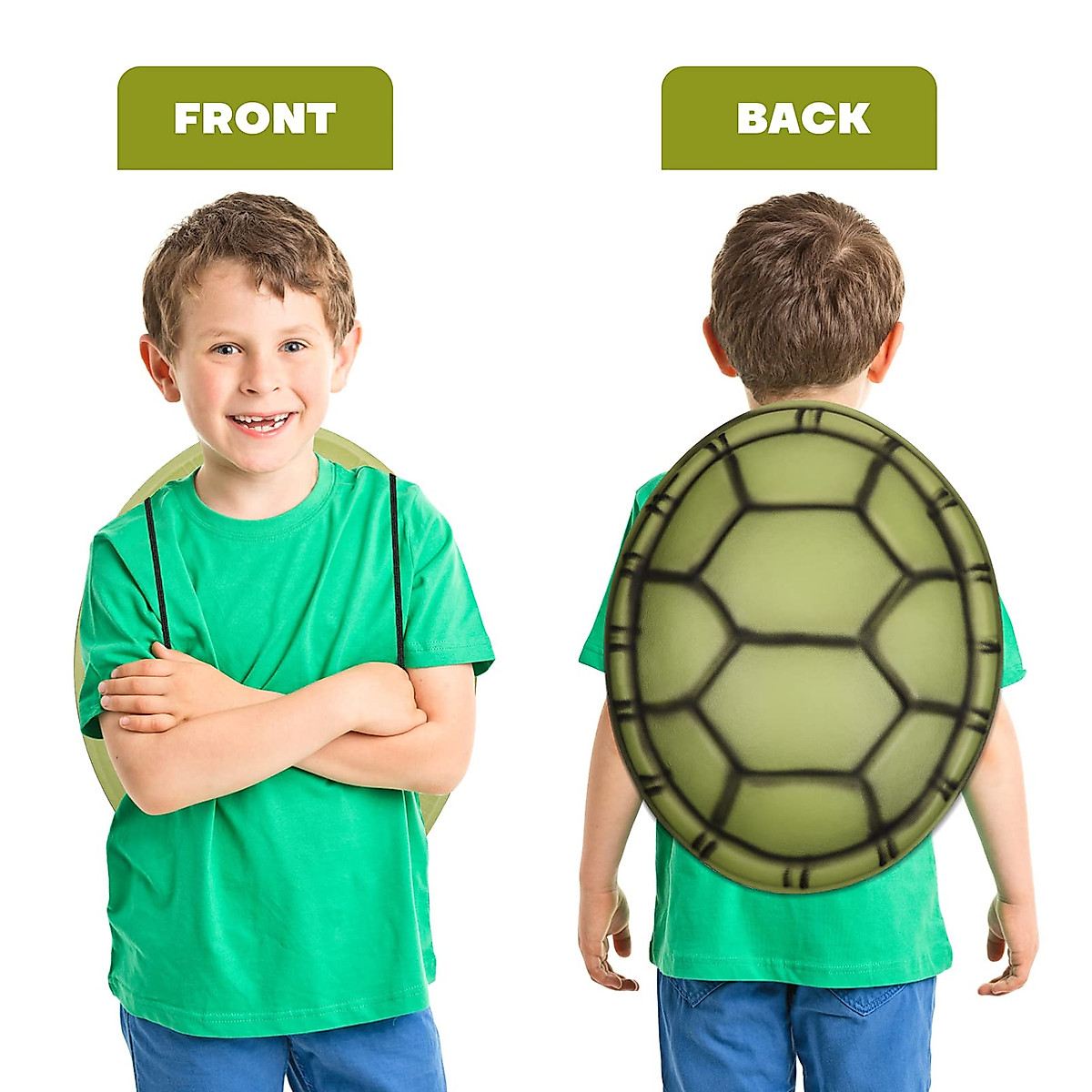 ABOOFAN Halloween Turtle Shell Costume Novelty Turtle Shell Backpack Halloween Cosplay Costume Party Carnival Performance Prop