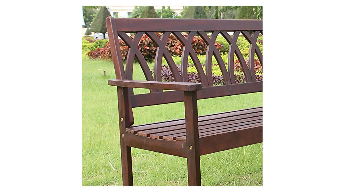 Northbeam Wooden Garden Bench – Elegant 2-Seater for Outdoors