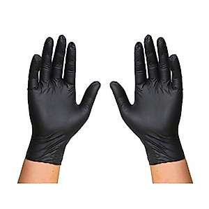 Lightning X Black Nitrile Glove Pairs, Individually Packed, 100 Gloves, 50 Pairs, 25 Carded Packs of 2 Pairs - Large