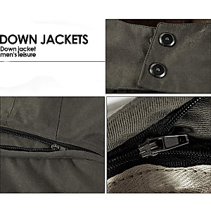 PRIJOUHE Men's Winter Coats Down Jackets Outerwear Long Cotton Coat Men Thick Warm Fur Jacket Coat Overcoat