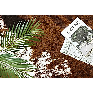 CONBEN Oversized Faux Cowhide Rug (6.3ft x 8.3ft) - Non-Slip Backing, Cow Print Decor - Farmhouse, Western Floor Rugs for Living Room, Bedroom, Dining Area or Office