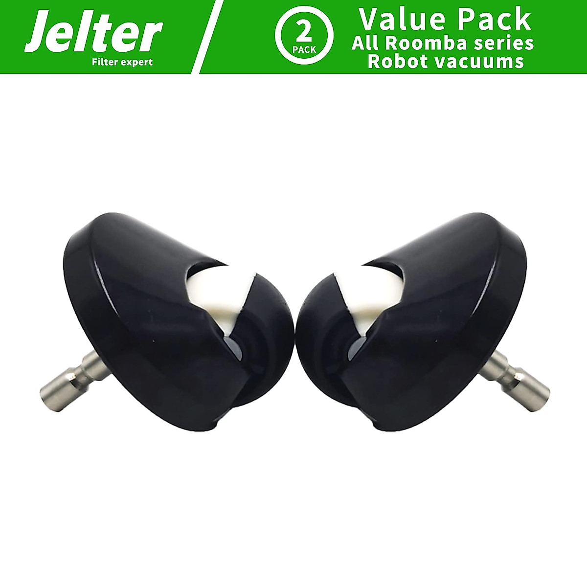 2 pack front wheels compatible with iRobot Roomba front castor wheel 500 600 700 800 900 series i7 e5 e6 series wheels replacement parts