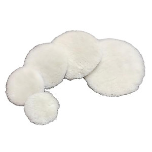 Lambs Wool Polishing Pads Sheepskin Buffing Pads with Hook and Loop (10 Pack, 3 Inch)