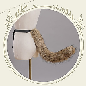 Song Qing Party Cosplay Costume Fox Ears Faux Fur Hair Hoop Headband + Tail Set