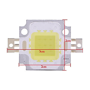 Acogedor 10Pcs 10W LED Cool White SMD Chip COB DC 9-12V for Lamp Flood Light Bulb Replacement (Cool White)
