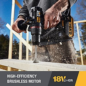 Cat® 18V 1 FOR ALL ½” Cordless Hammer Drill with Brushless Motor and Graphene Battery - DX13