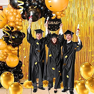 Birthday Party Decorations| 3 Pack 3.3 x 9.9 ft Gold Foil Fringe Curtains Party Supplies|Tinsel Curtain Backdrop for Parties, Glitter Streamers Backdrop for Birthday/Photo Booth Backdrops/Party Decor