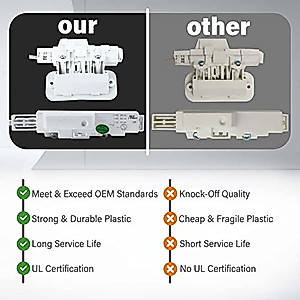 Upgraded W10810403 W10861642 W10787836 Washer Lid Lock Assembly OEM Latch Compatible with partial whirlpool Cabrio kenmore Series 600 700 maytag Bravos XL Replace AP5984435 W10787878 10-Year Warranty