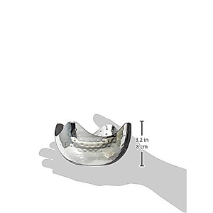 Elegance Hammered 6-Inch Stainless Steel Bowl, 6" x 6" x 3",24 ounces,Silver
