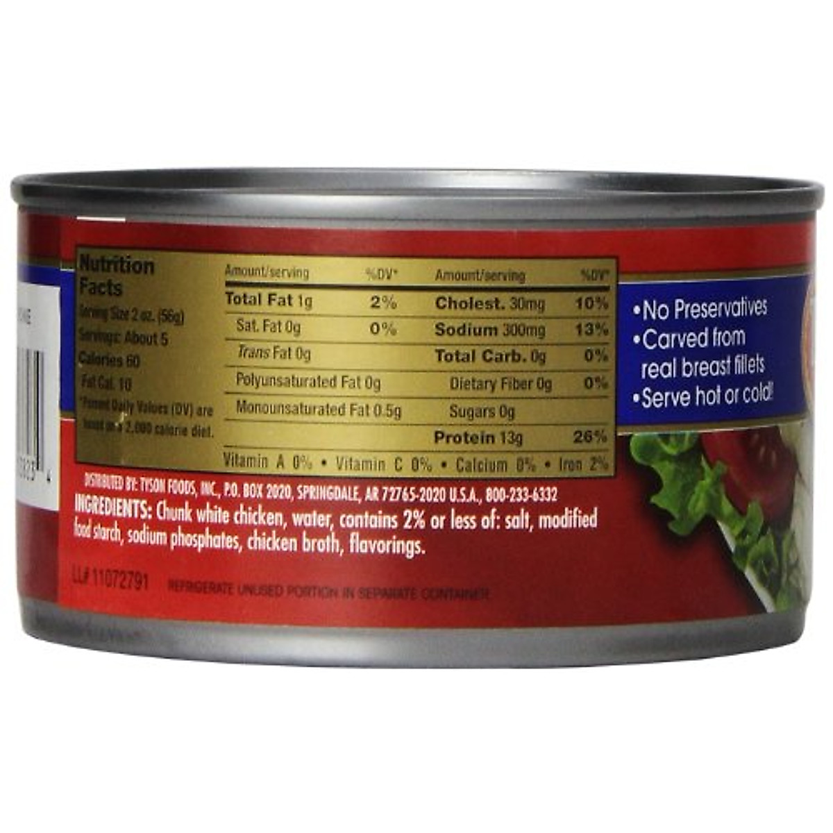 Tyson Chunk Chicken Breast, 12.5-Ounce Cans (Pack of 12)