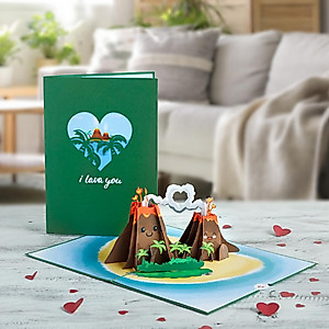 Lovepop “I Lava You” Pop Up Card, 5x7 - 3D Greeting Card, Card for Mom & Dad, Pop Up Anniversary Card for Wife & Husband, Love Card