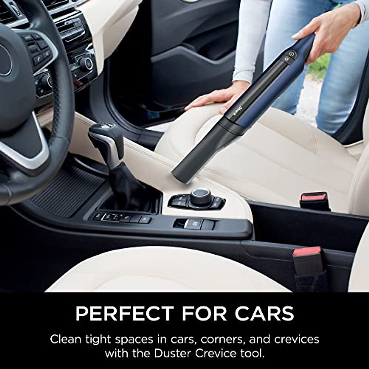 Shark WV410BL WANDVAC Cordless Hand Vacuum, Ultra-Lightweight & Portable with Powerful Suction & Tools for Pets, Designed for Car & Home, Dark Blue