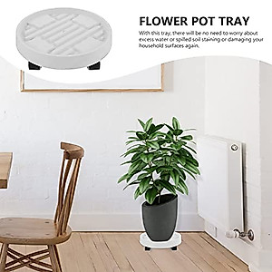 Yardwe Indoor Plants Plant Caddy with Wheels Round Flower Pot Mover Wheeled Planter Saucer Tray Plant Pot Pallet Dolly Caster for Garden Balcony Outdoor Plant Pots Indoor