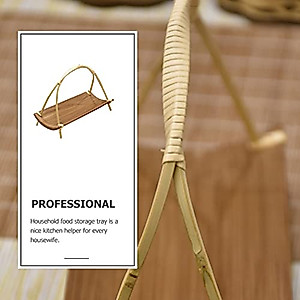 Sushi Tray Wood Food Containers Wooden Serving Tray Guest Towel Holder Tea Dessert Dish Plate Platter with Handle for Breakfast Home Kitchen Bathroom Snack Containers