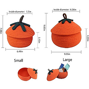 Halloween Pumpkin Basket with Lid，Pumpkin Basket，2024 New Halloween Pumpkin Treat Buckets Gift Basket，Candy Basket Decorative Cute Basket(L）