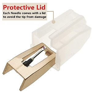 Record Player Needle, Upgraded Golden Record Needles Stylus Replacement for Crosley Victrola Jensen Turntable, Vinyl Record Player, Phonograph(Pack of 3)