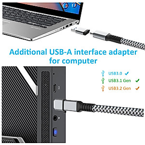 Link Cable 16FT VR Cable Compatible with Meta Oculus Quest 2/Quest 3S/Quest 3/Pro Pico, Nylon Braided Accessories and Gaming PC Steam VR, USB 3.0 Data Transfer Type C Cable, for VR Headset