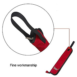 Tbest Drum Stick Bags Sacoche Baguette,Drum Sticks Bag Holder,IRIN Drum Stick Storage Hanging Bag Drumstick Portable Handbag with Handle 5 Colors Available(Black/Red/Green/Blue/)(Red)