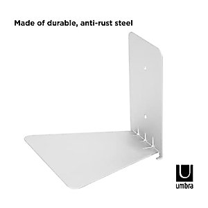 Umbra 330639-560 Conceal Floating Bookshelf, Set of 3, Small, Silver