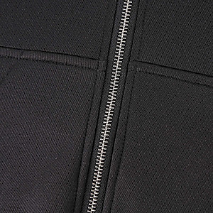 Women's Hoodies Zip Up Women's Fashion Hoodies & Sweatshirts Casual Long Sleeve y2k Clothes Full Zip Up Cropped Hoodie Jacket With Pockets Black S