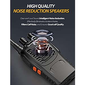 Walkie Talkie Long Range Rechargeable 2 Way Radio for Adult with Earpiece, FRS Two Way Radio VOX 16 Channel Flashlight Li-ion Battery 10 Pack