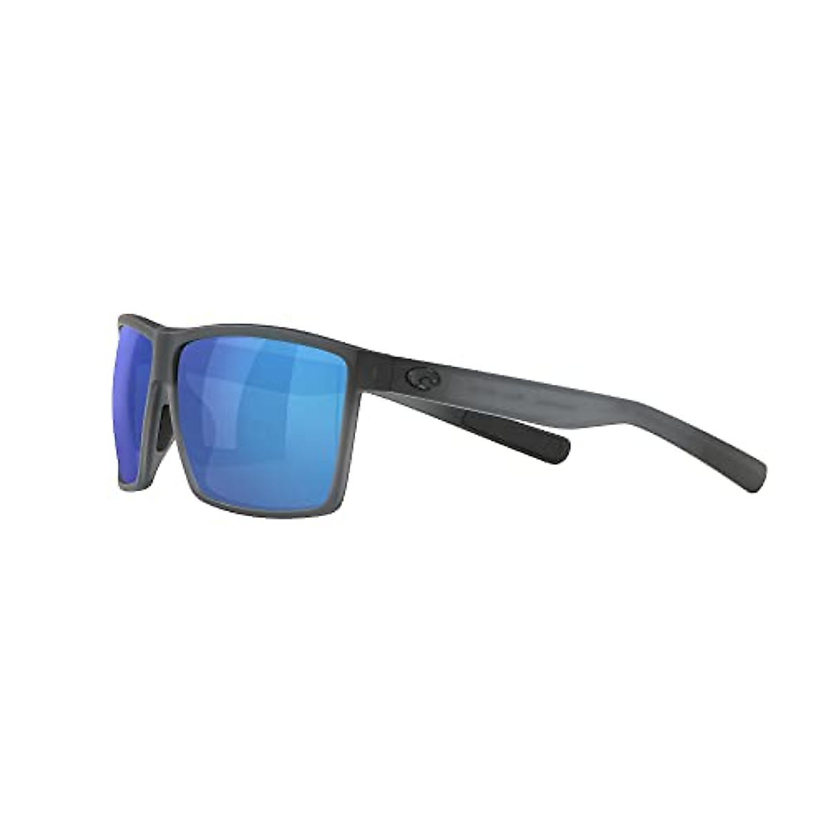 Costa Del Mar Men's Rincon Fishing and Watersports Polarized Rectangular Sunglasses, Matte Smoke Crystal/Grey Blue Mirrored Polarized-580G, 63 mm