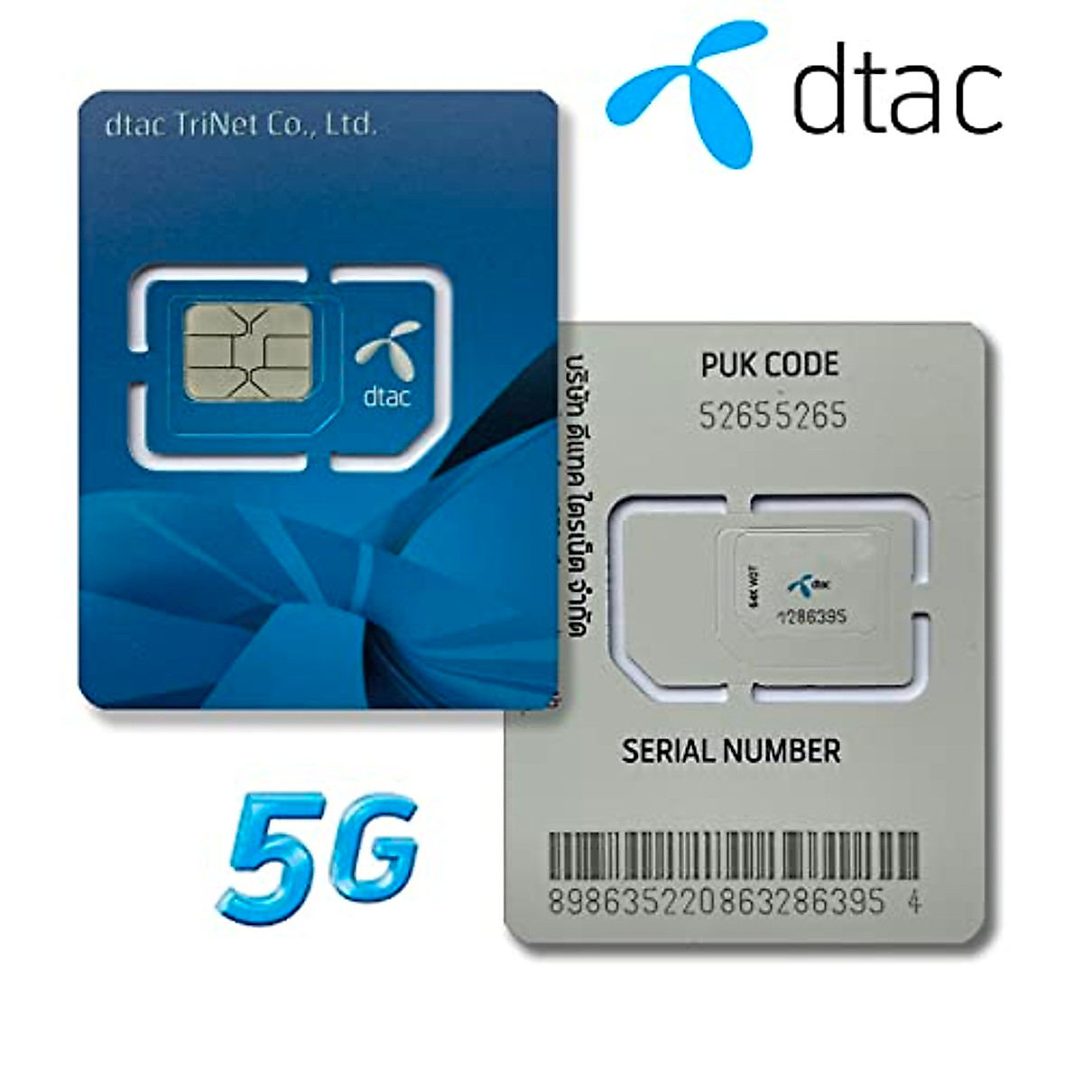 DTAC Local SIM for Thailand 30 GB at Max Speed | Prepaid