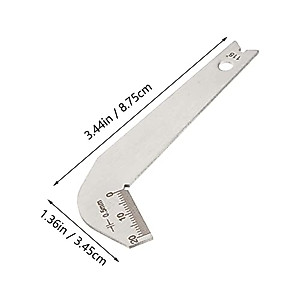 iplusmile Drill Gauge Stainless Steel Drill Point Gage 118 Degree Drill Bits Angle Gage Grinding Gauge Sharpening Tool (Silver)