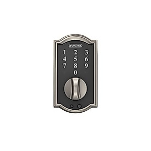 Schlage BE375 CAM 619 Touch Camelot Deadbolt, Electronic Keyless Entry Lock, Satin Nickel