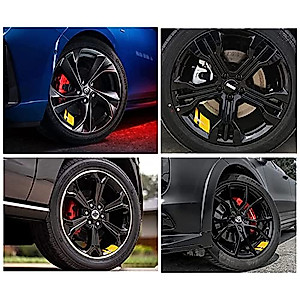 Kelenate® (Yellow) 6pcs Wheel Rim Stripe Reflective Stickers for Car Vinyl Reflective Safety Decoration Stripe Universal Rim Decals for Bumper Fender Accessories Compatible with GLE Class