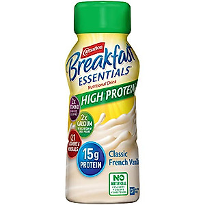 Carnation Breakfast Essentials High Protein Ready-to-Drink, Classic French Vanilla, 8 FL OZ Bottle (Pack of 6) (Packaging May Vary)
