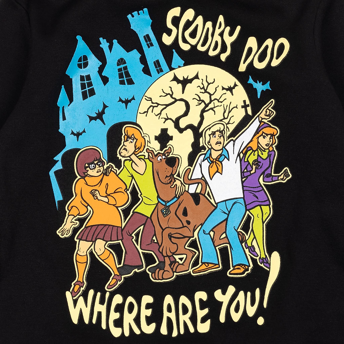 Scooby-Doo Shaggy Velma Little Boys Fleece Pullover Hoodie Black 6